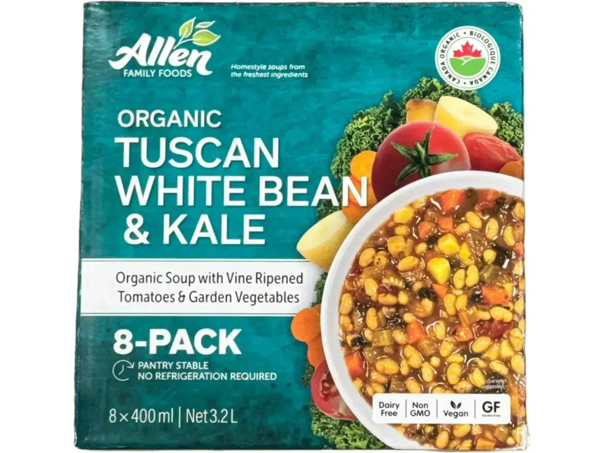 Allen Family Foods - Organic Tuscan White Bean & Kale Soup -Case of 8 ...