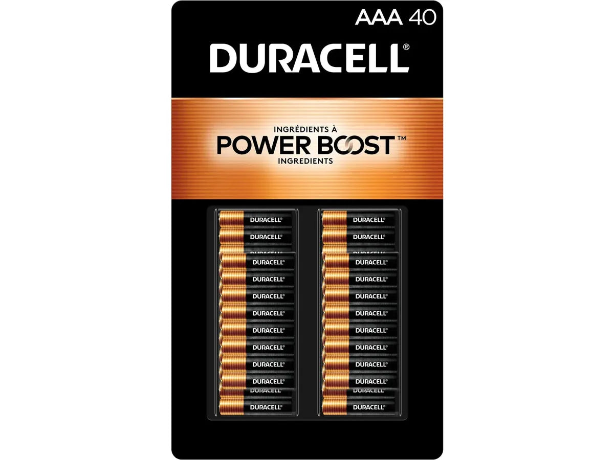 Duracell CopperTop AAA Batteries - Power Boost Ingredients - 40 Pack ...