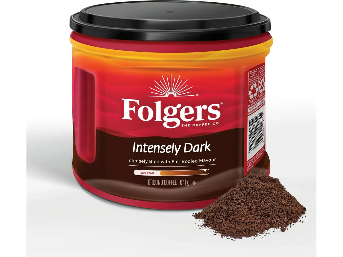 Folgers - Intensely Dark Roast - Ground Coffee - 641g — Miller & Bean ...