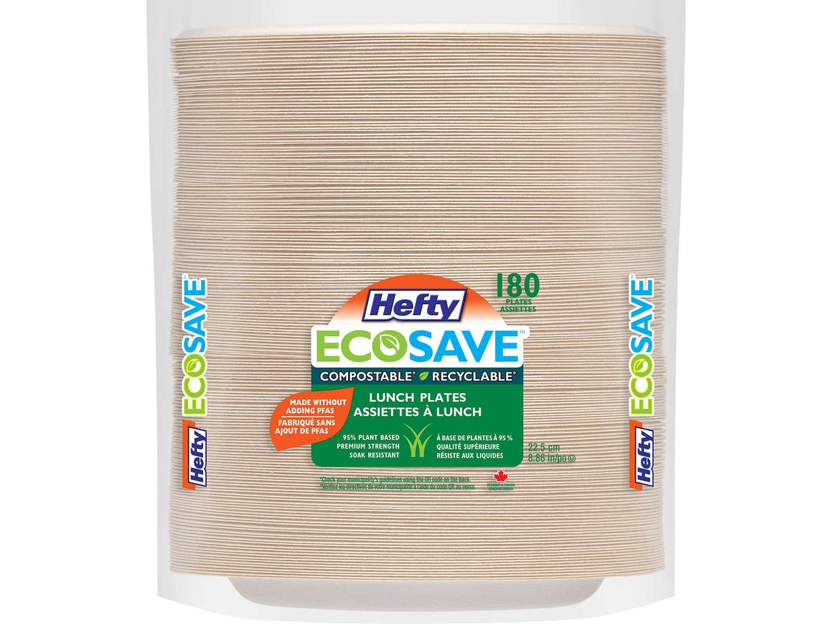 Hefty Ecosave Lunch Paper Plates - 8.8" - Pack of 180 — Miller & Bean ...
