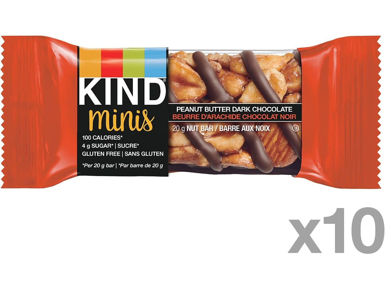KIND Minis Peanut Butter Dark Chocolate Bars - 10 x 20g — Miller & Bean Coffee Company