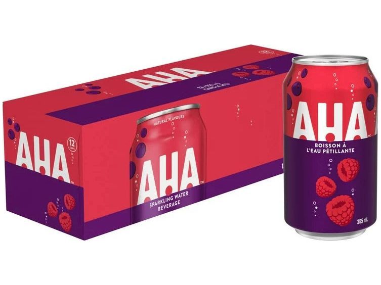 AHA - Raspberry + Acai Sparkling Water - 12 x 355ml — Miller & Bean Coffee Company