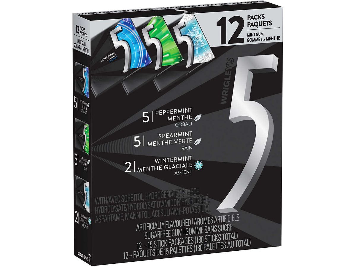 Wrigley’s 5 Sugar-Free Gum - 12 Variety Packs — Miller & Bean Coffee ...