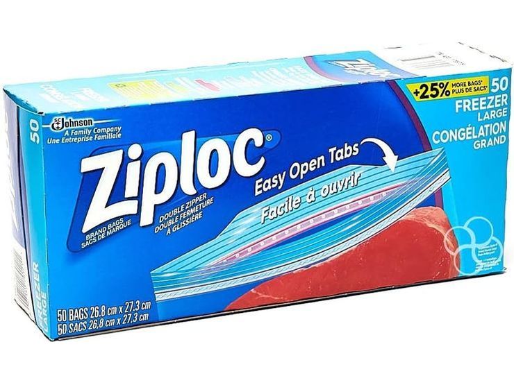 Ziploc Large Freezer Bags - Package 50 — Miller & Bean Coffee Company