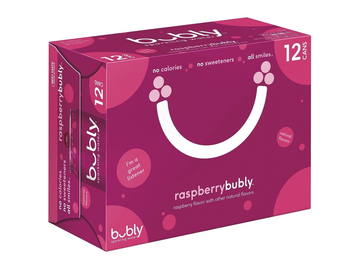 Bubly - Raspberry Sparkling - 12 x 355ml — Miller & Bean Coffee Company